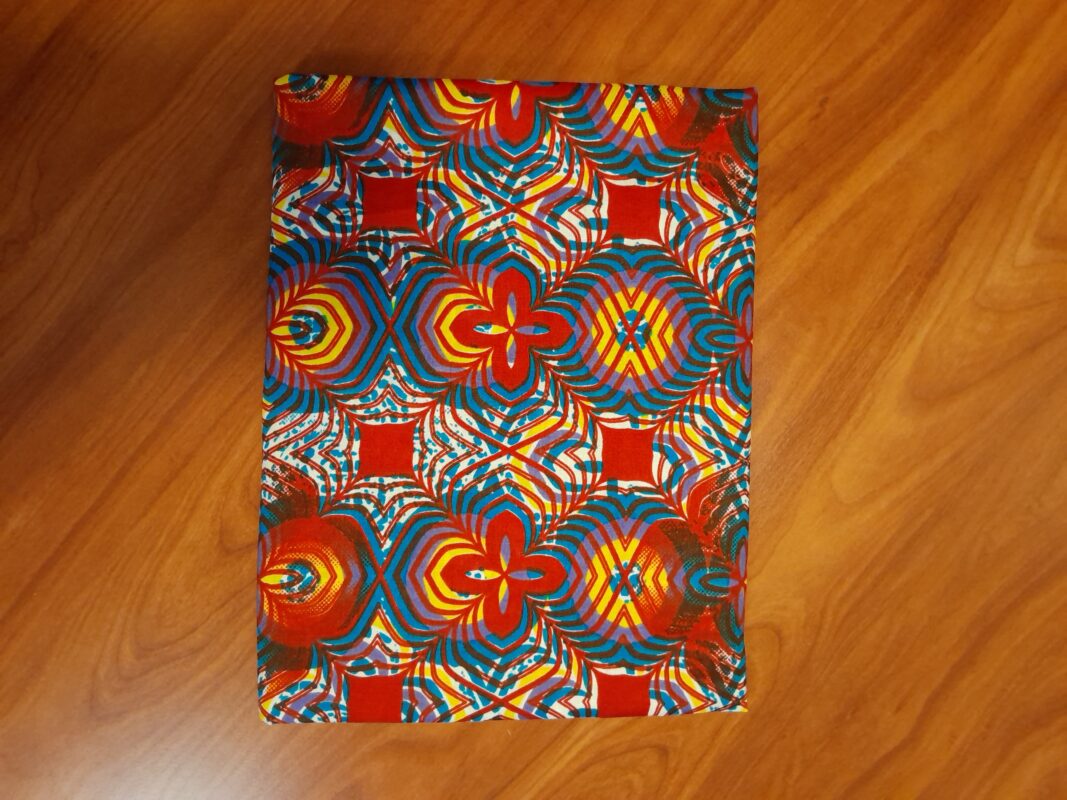 GTP Wax Print 100% Cotton Fabric - WhiteGhanaian